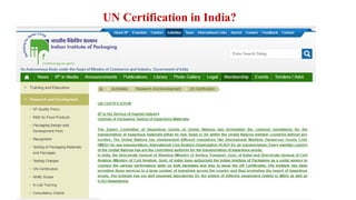 Un certification for Packaging of Hazardous Goods | PPTX