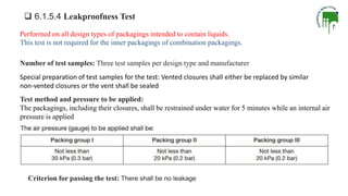 Un certification for Packaging of Hazardous Goods | PPTX