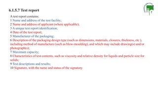 Un certification for Packaging of Hazardous Goods | PPTX