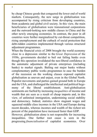 Unchained globalization by Dr.Mahboob ali khan Phd | PDF