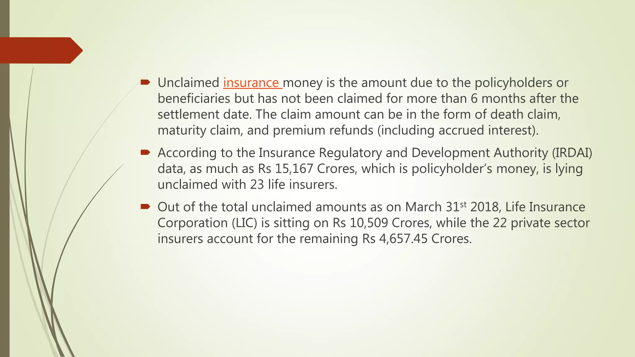 Unclaimed insurance money.pptx (riya rawat) | PPTX