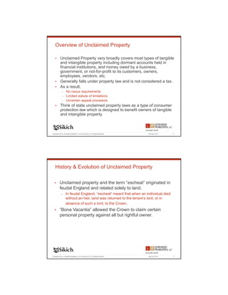 Unclaimed Property: What It Is and Why You Should Care | PDF