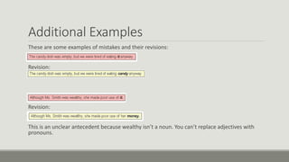 Unclear pronoun Reference | PPTX