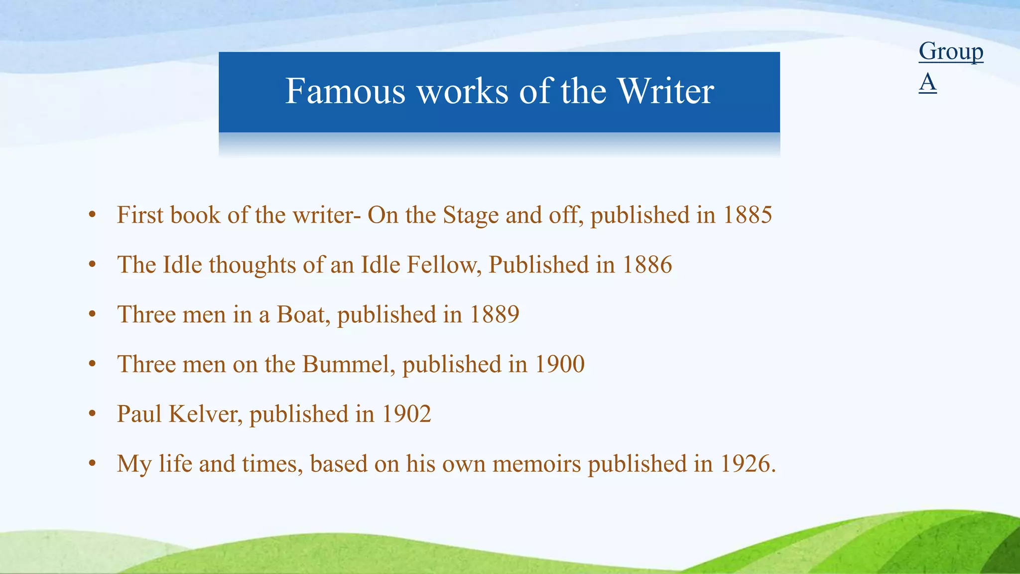 Uncle podger hangs a picture | PPTX