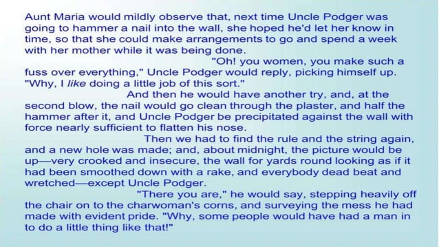 Uncle podger hangs a picture day 2 | PPTX