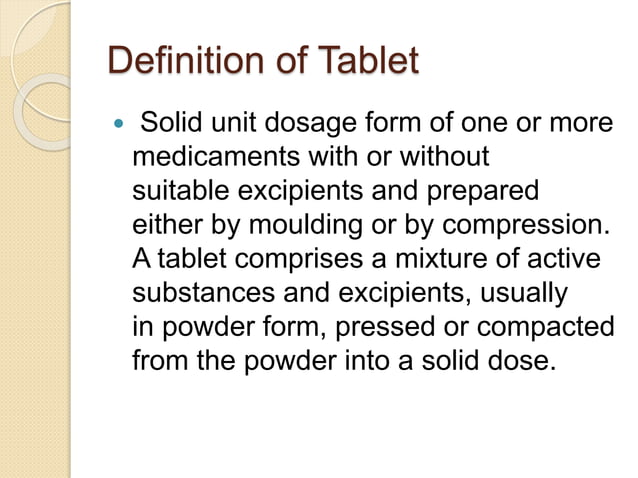 Uncoated tablet.pptx | Pharmaceutical Drugs | Medical Health