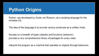 Uncommon Python - What is special in Python | PPT