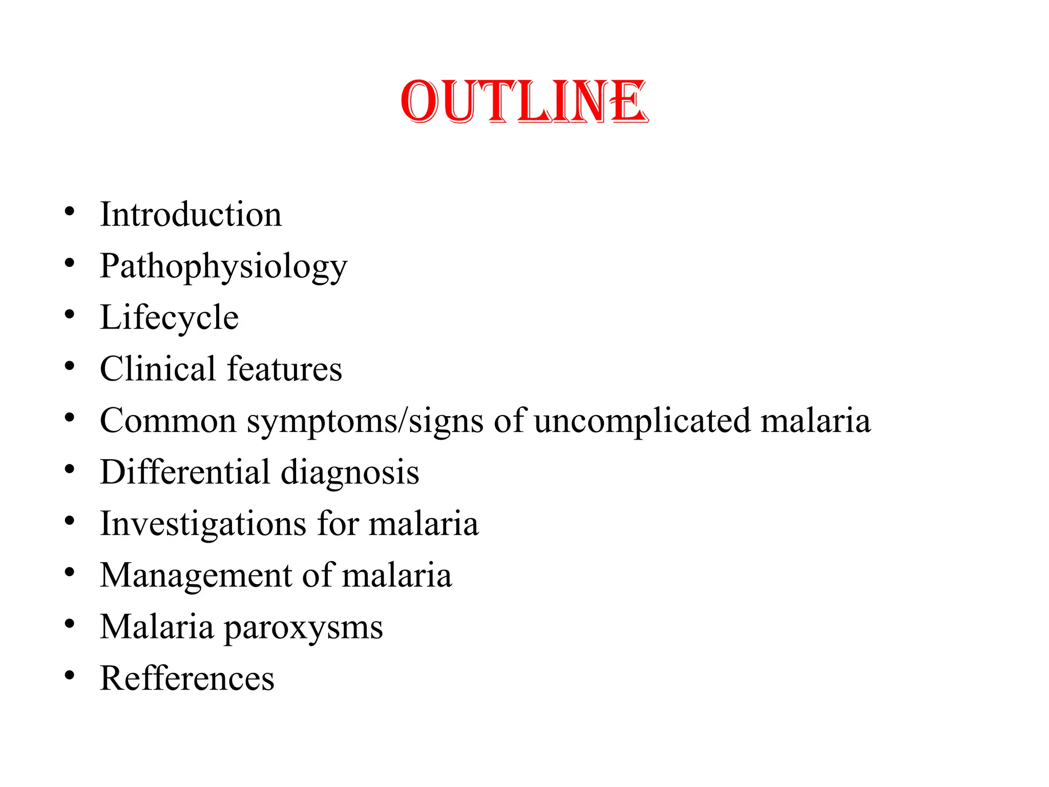 UNCOMPLICATED MALARIA dr kuule pathology | PPT