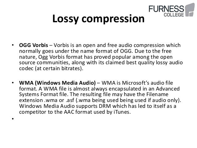 Uncompressed lossless lossy audio Uncompressed lossless lossy audio