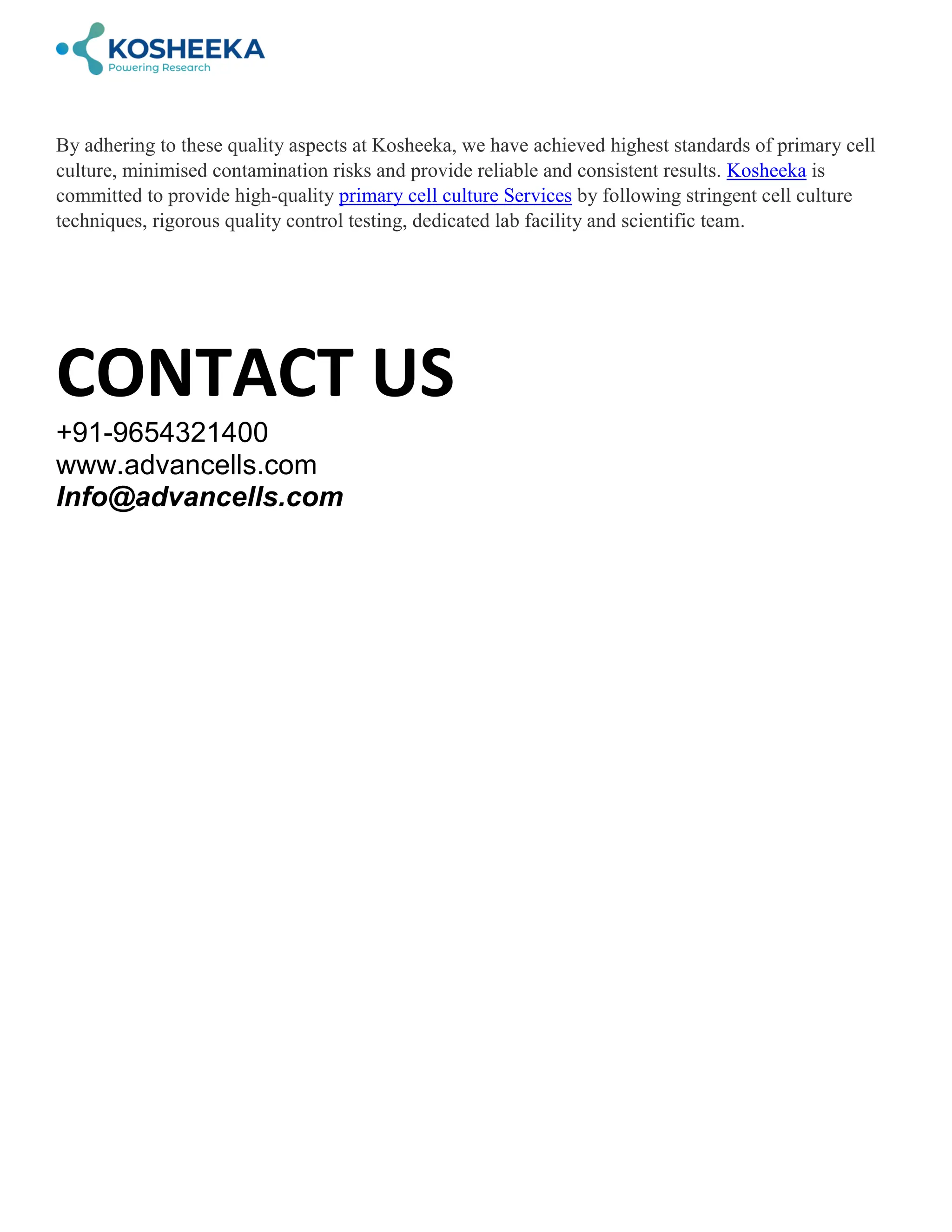 Uncompromised Quality: The Blueprint for Successful Primary Cell ...