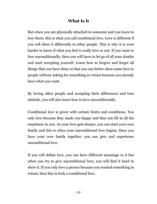 Unconditional love | PDF | Mental Health | Diseases and Conditions
