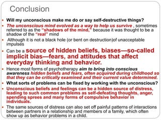 Unconscious.pptx | Mental Health | Diseases and Conditions