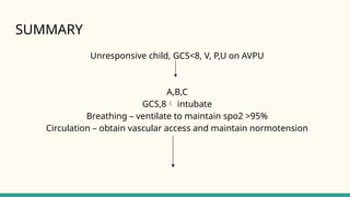 Approach to an unconscious child - paediatrics | PPTX