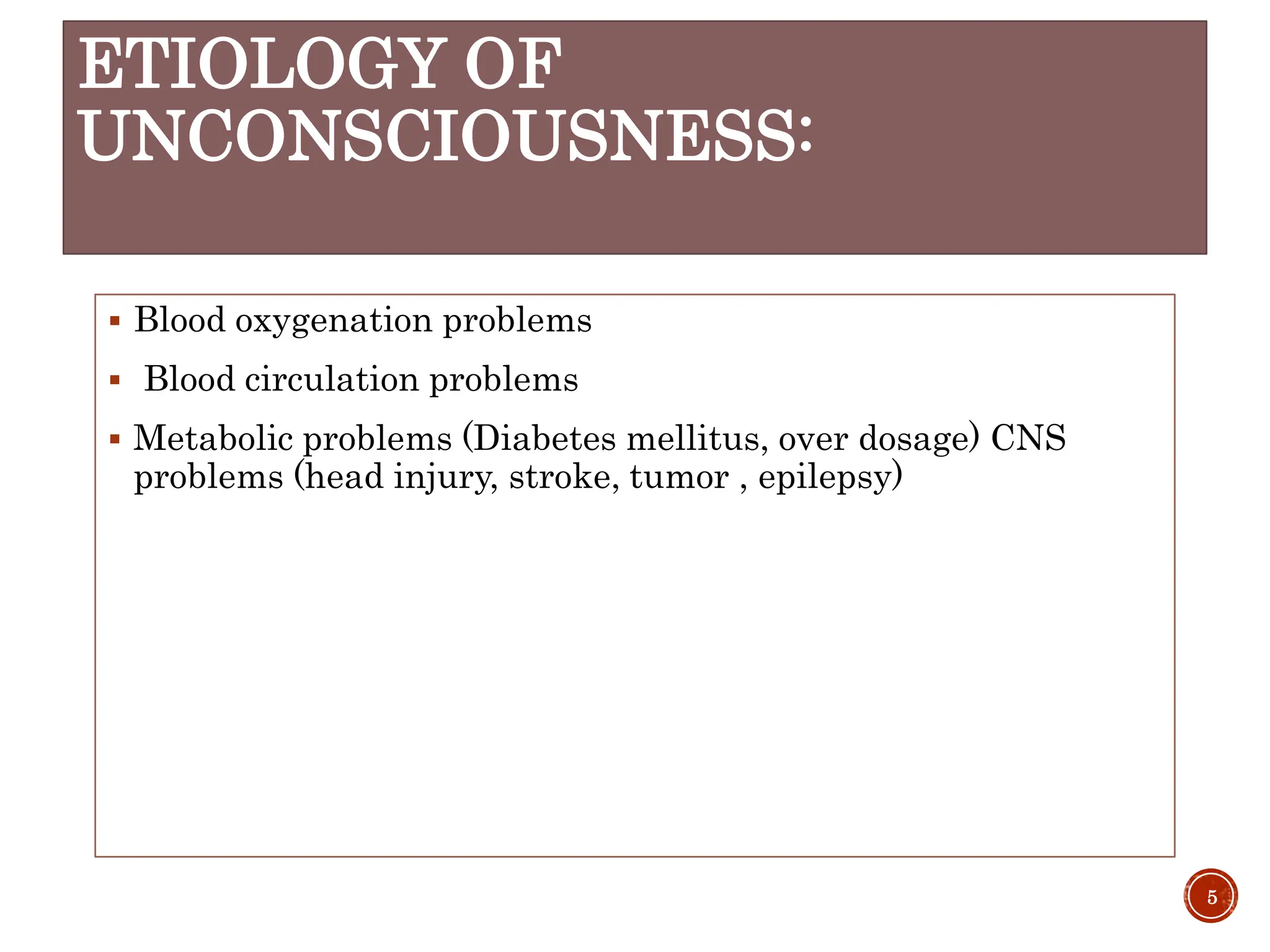 Unconsciousness. Medical Surgical Nursing pptx | PPTX
