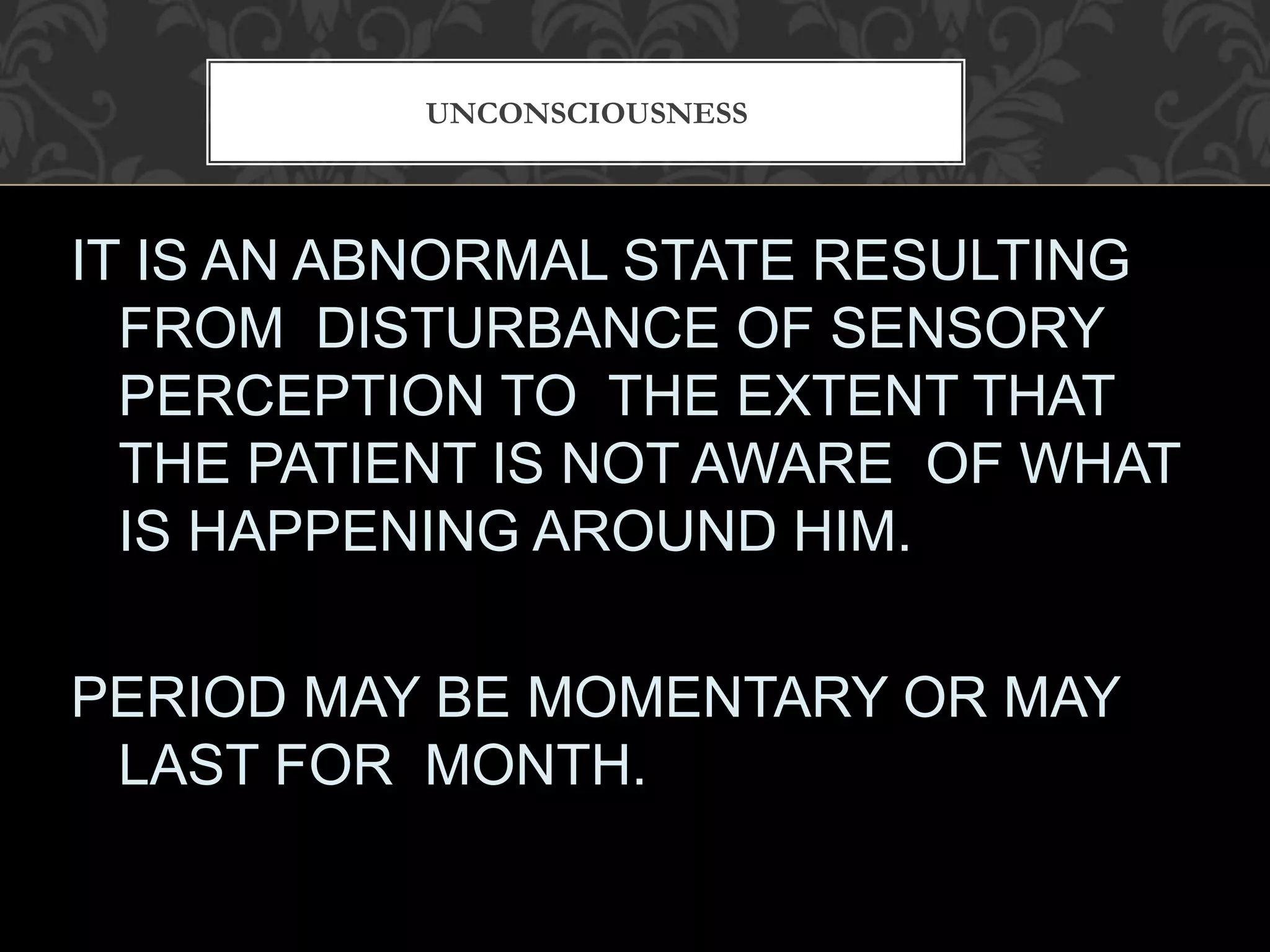Unconsciousness | PPTX