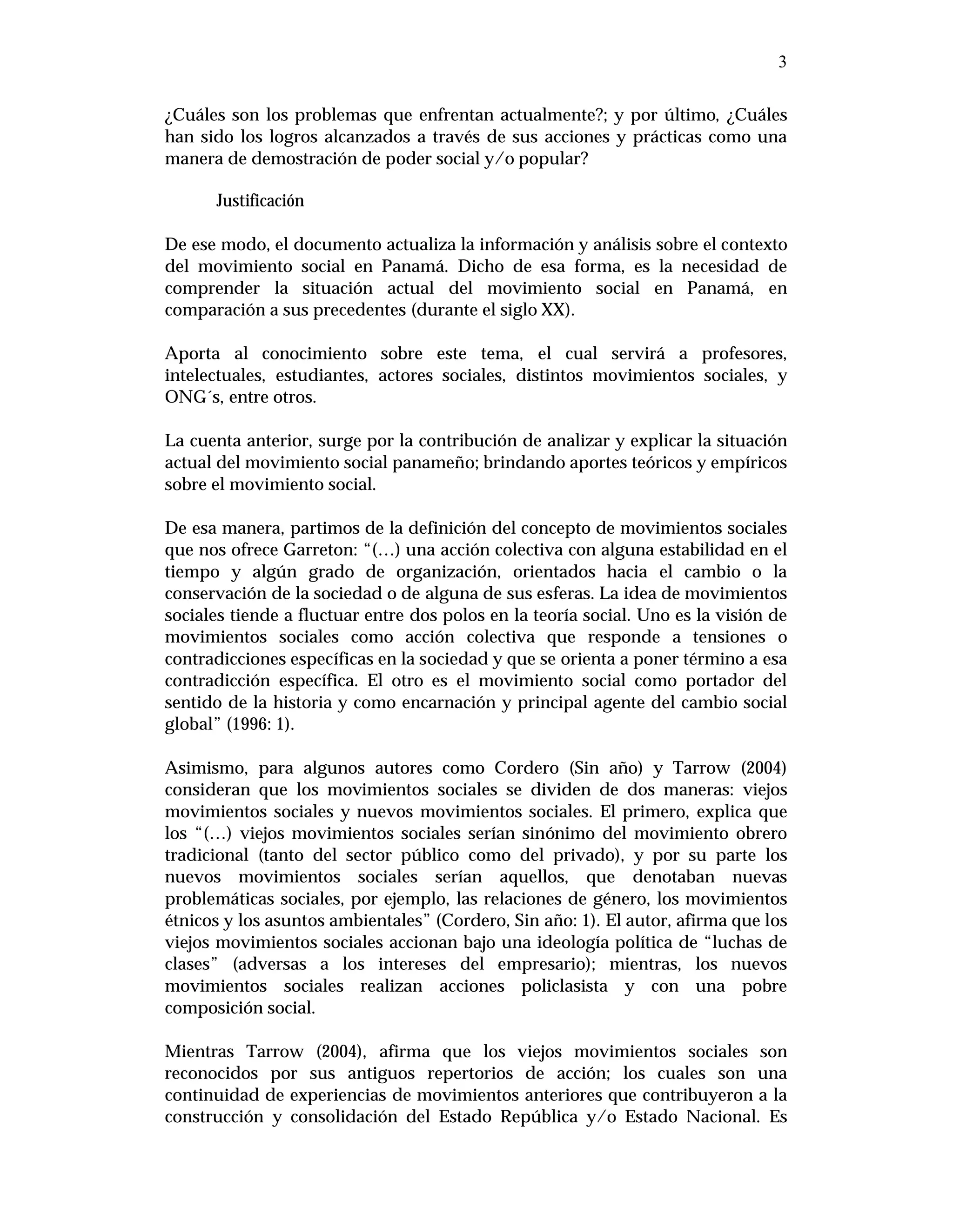Un contexto actualizado sobre el movimiento social panameño | PDF
