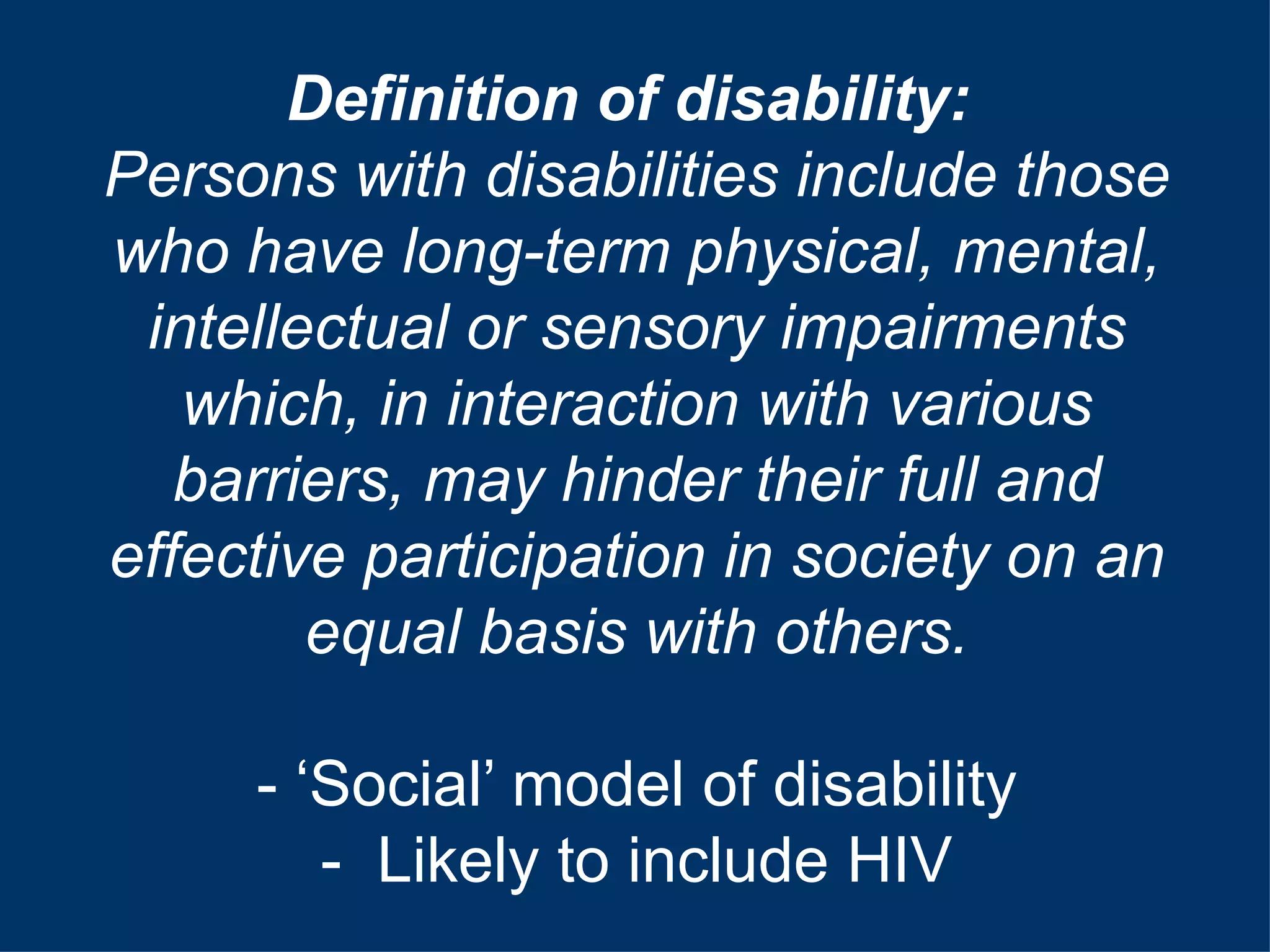 Un Convention on the rights of people with disabilities | PPT