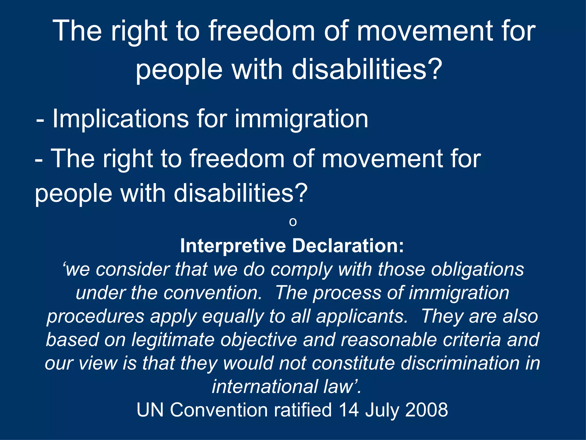 Un Convention on the rights of people with disabilities | PPT