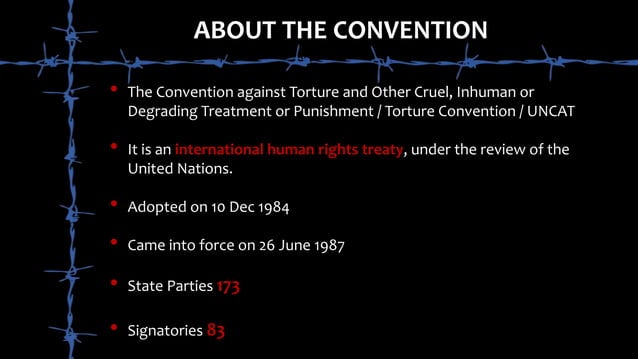 UNITED NATIONS CONVENTION AGAINST TORTURE.pptx | First Aid | Injuries