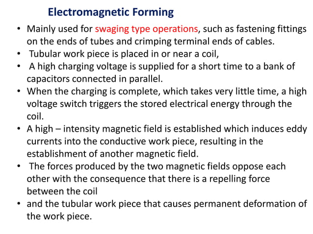 Unconventional forming | PPTX | Chemistry | Science