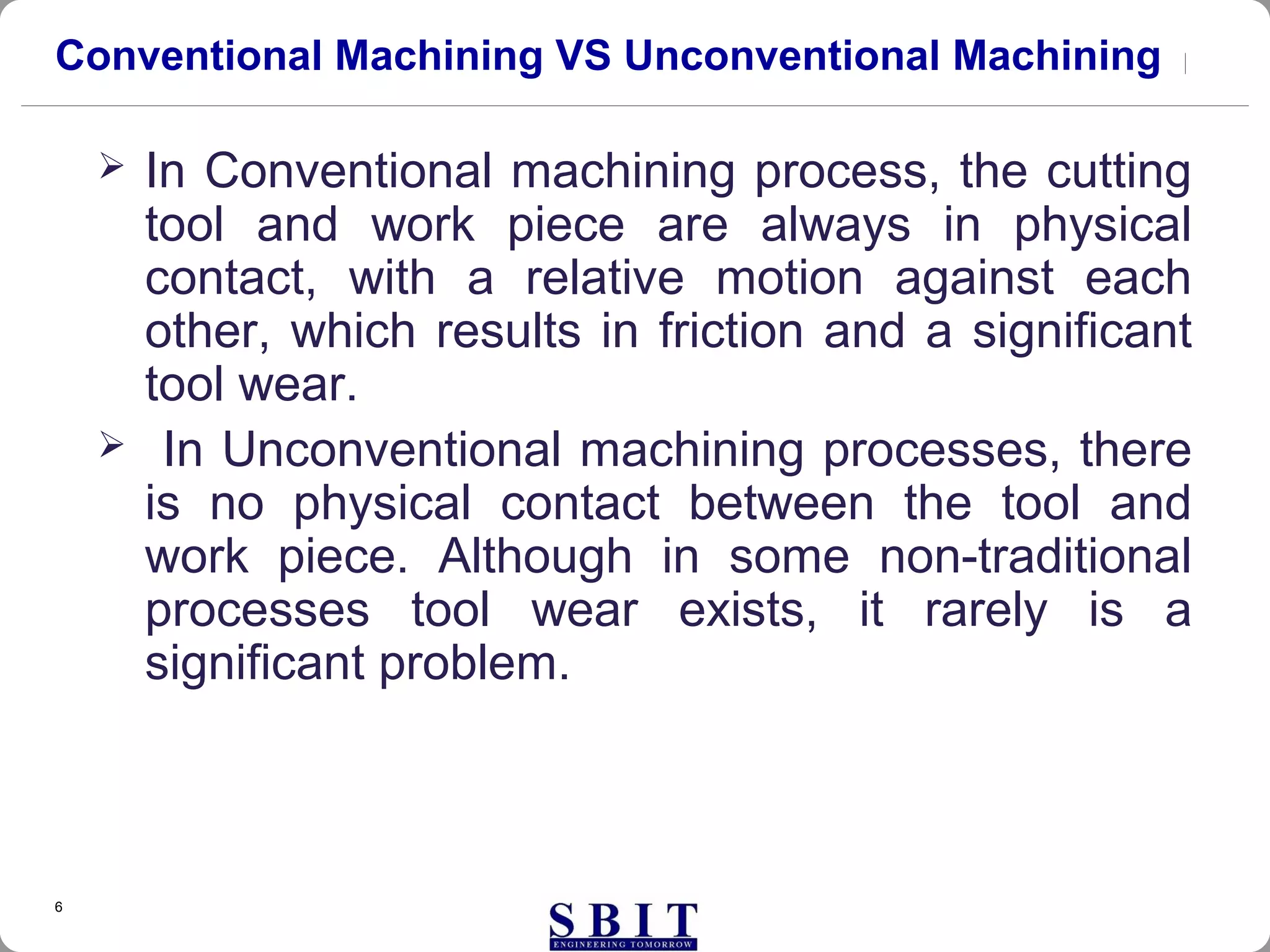 Unconventional Machining Process | PPT