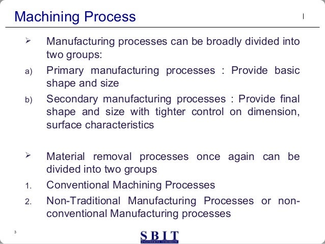 Unconventional Machining Process