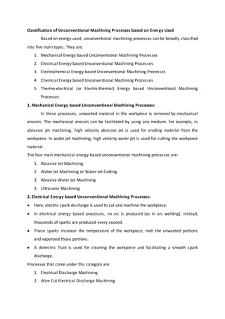 Unconventional machining processes | DOCX