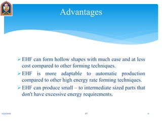 Unconventional metal forming process | PPT