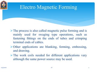 Unconventional metal forming process | PPT