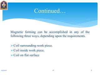 Unconventional metal forming process | PPT