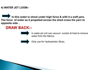 Unconventional method of weft insertion | PPT