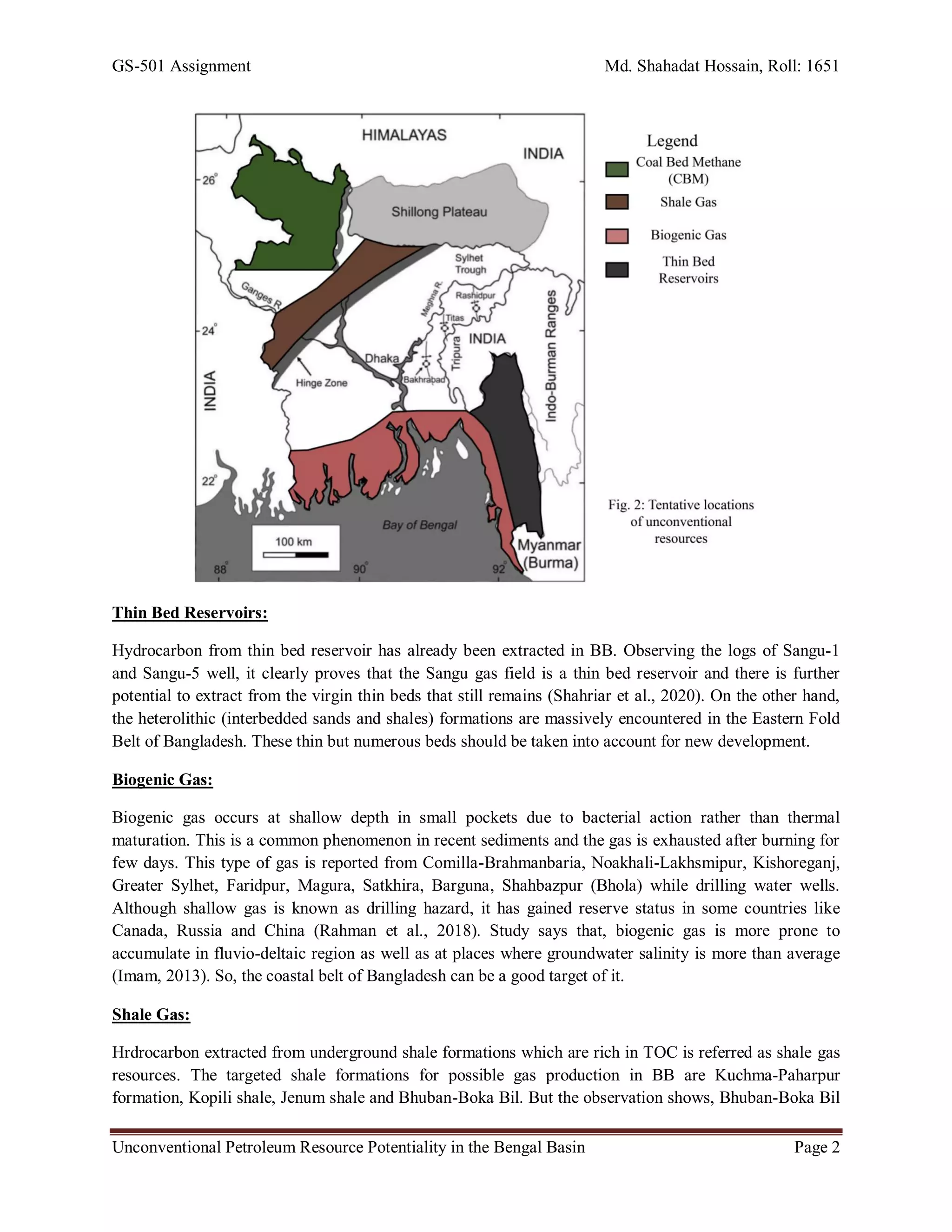 Unconventional petroleum resource potentiality in the bengal basin | PDF