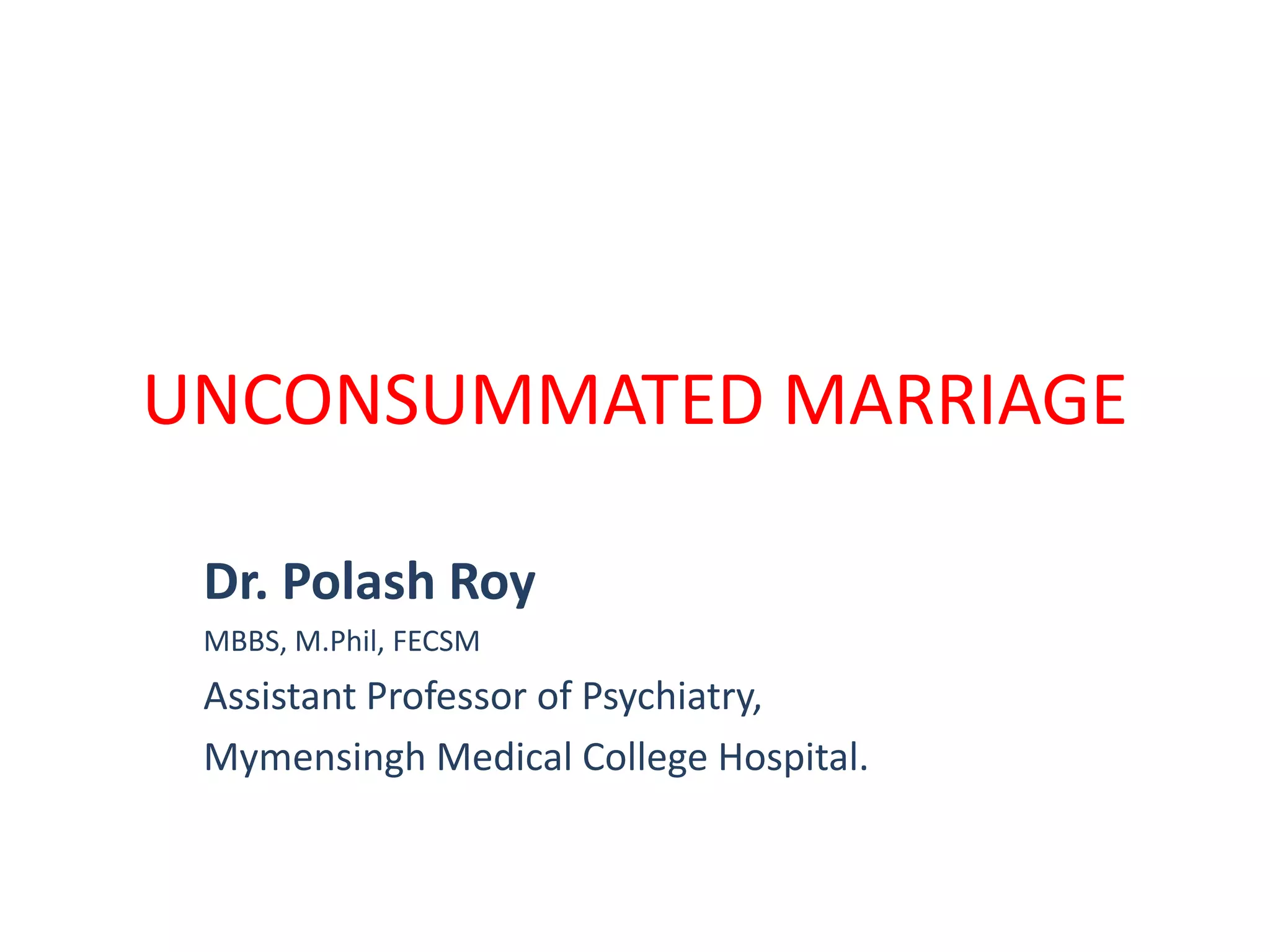 Uncosummated marriage | PPT