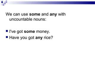 Uncountable nouns | PPT