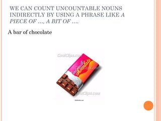 Uncountable nouns and quantifiers | PPT