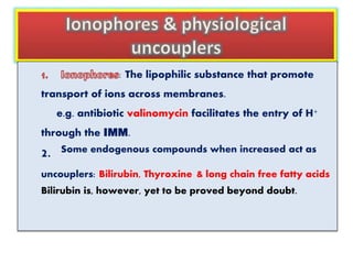 Uncouplers of oxidative phosphorylation | PPTX