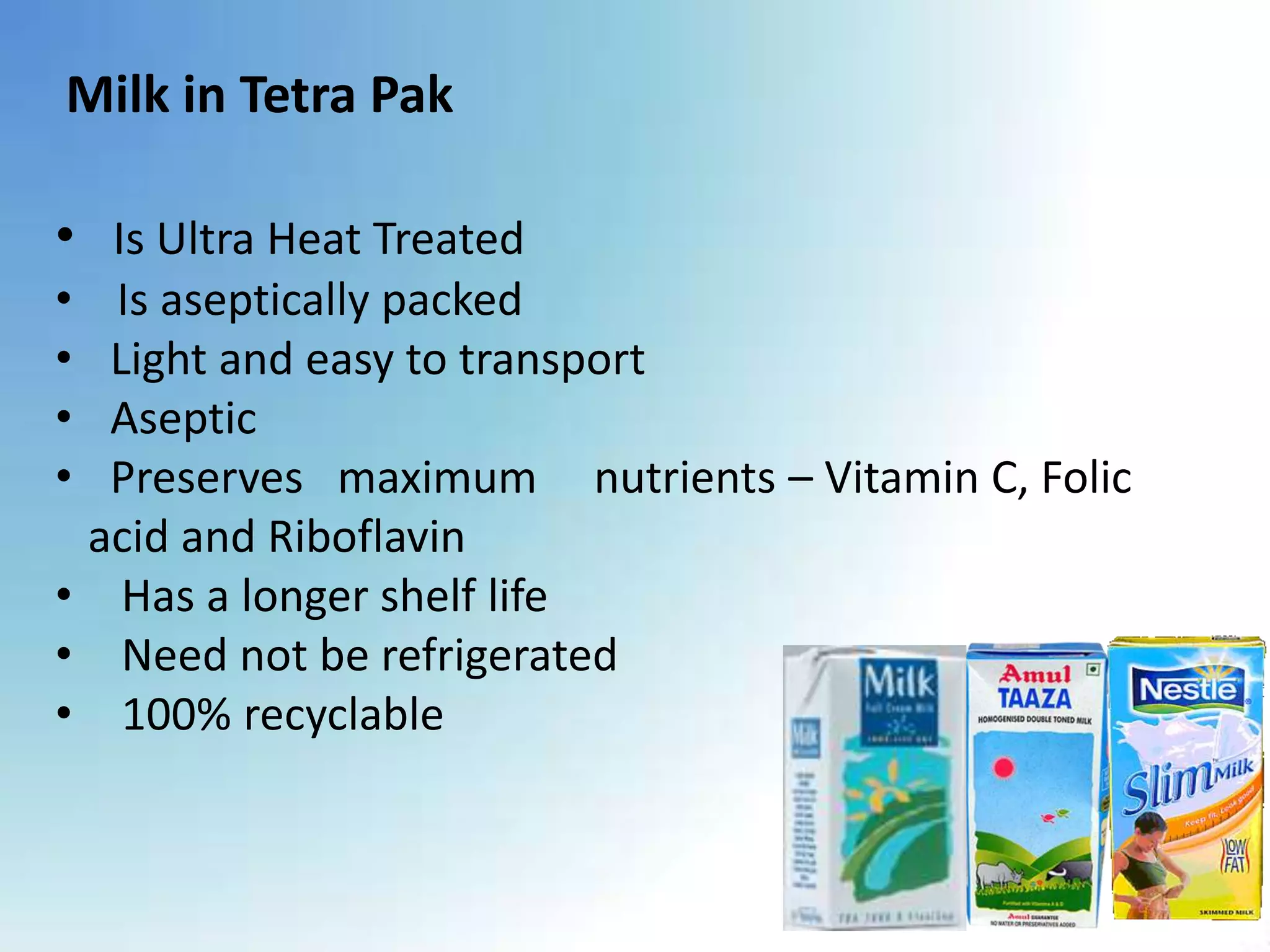 Uncovering the benefits of packaged milk | PPTX