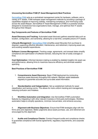 Uncovering ServiceNow ITAM (IT Asset Management) Best Practices.pdf