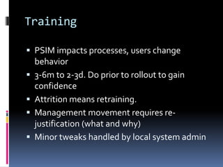 Uncovering the key to a successful psim installation | PPT