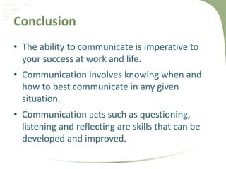 Uncovering the Meaning of Good Communication Skills | PPT