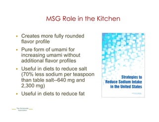 Uncovering the Mysteries of MSG and Umami | PPT