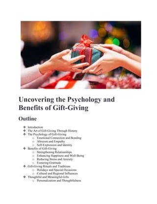 Uncovering the Psychology and Benefits of Gift.pdf | Business ...