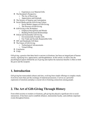 Uncovering the Psychology and Benefits of Gift.pdf | Business ...