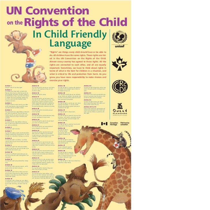 UN Convention on the Rights of the Child In Child Friendly Language