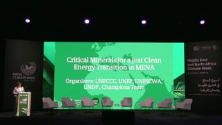 UN Critical Minerals Initiative | PPT