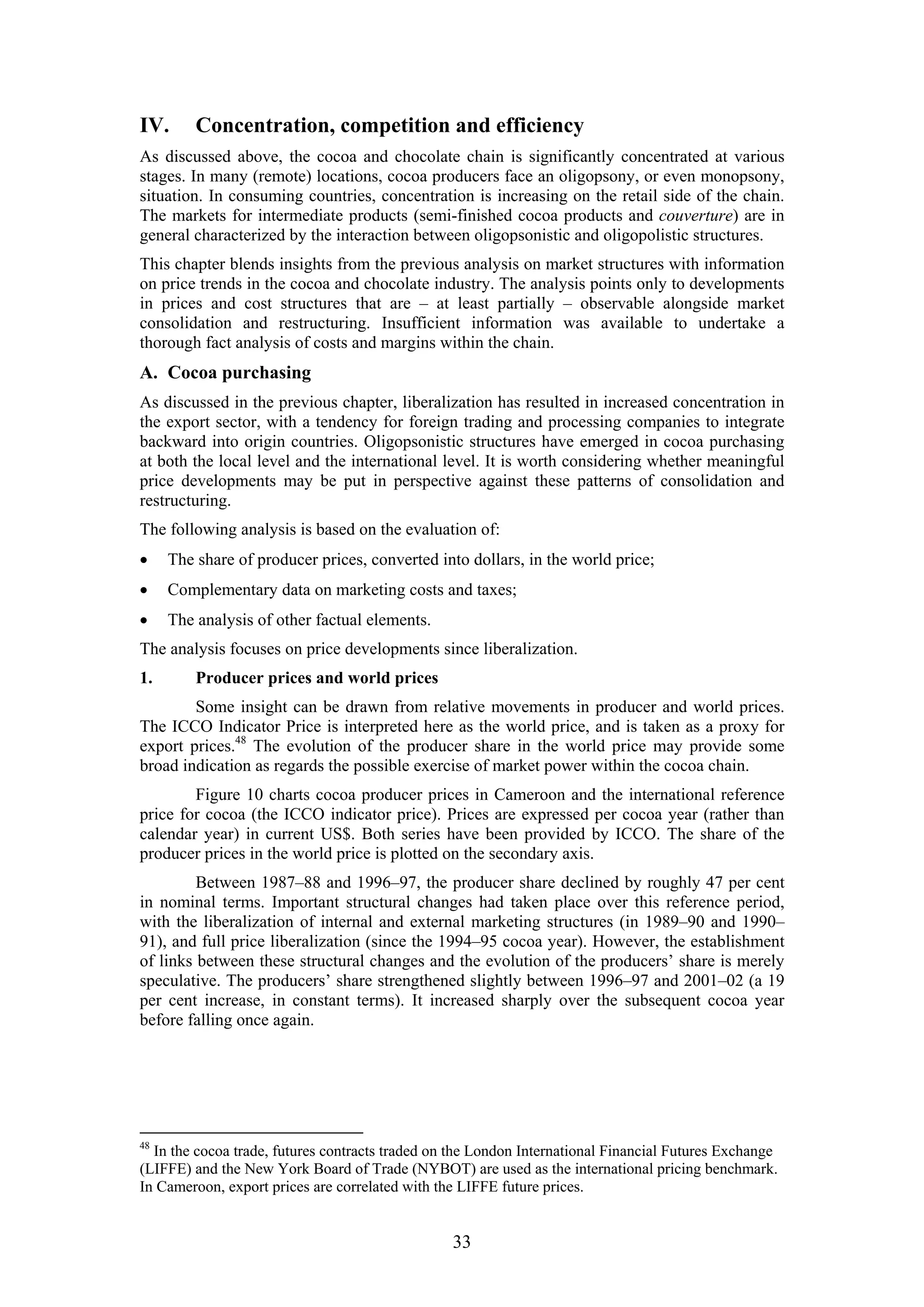 UNCTAD ¬ cocoa study industry structures and competition | PDF