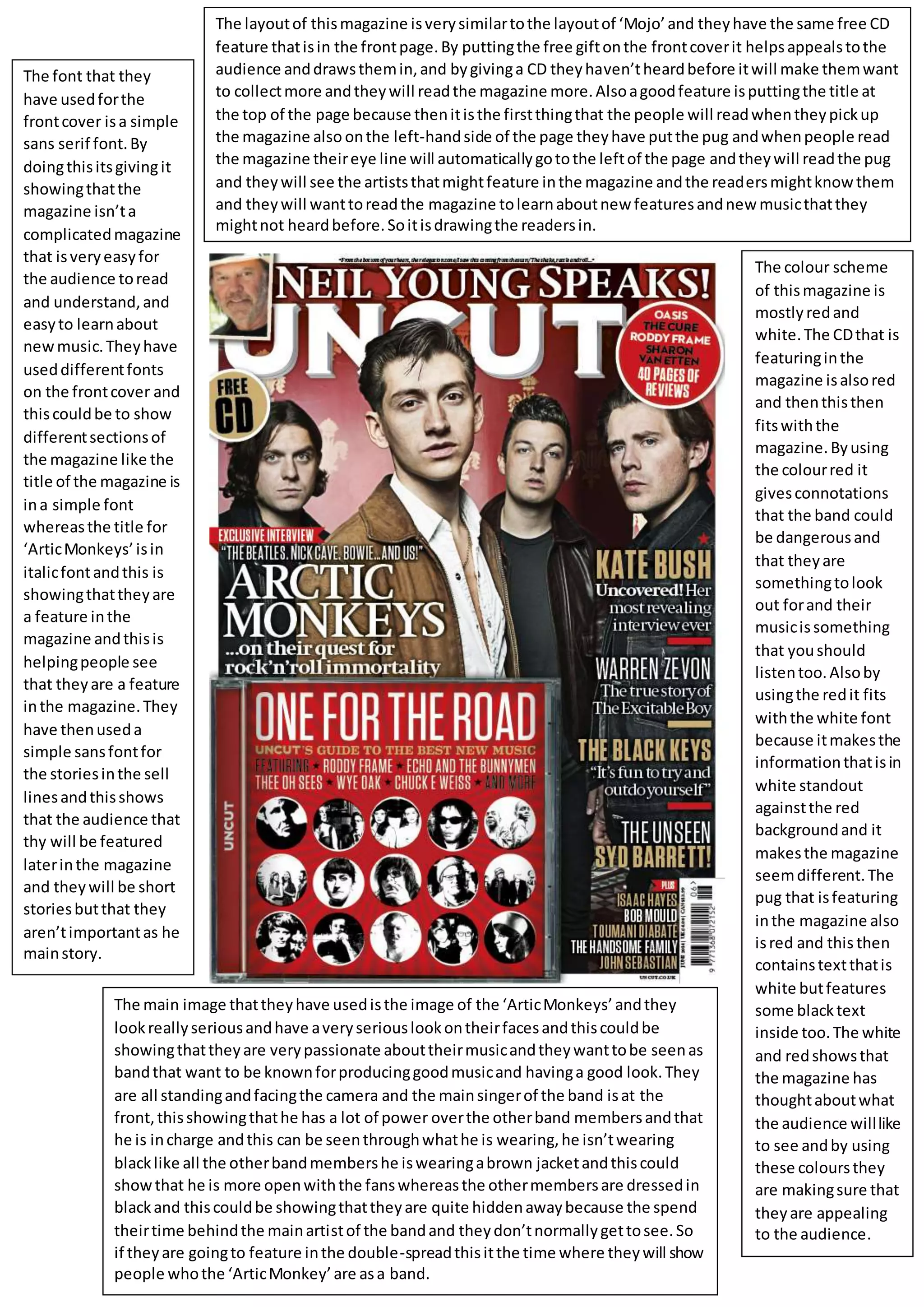 Uncut Magazine Front Page Analysis | PDF