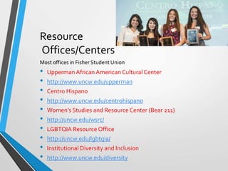 UNCW Campus Resources | PPTX | Undergraduate Education | College Education