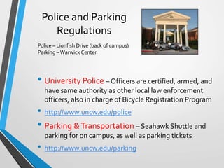 UNCW Campus Resources | PPTX | Undergraduate Education | College Education