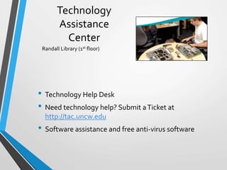 UNCW Campus Resources | PPTX | Undergraduate Education | College Education